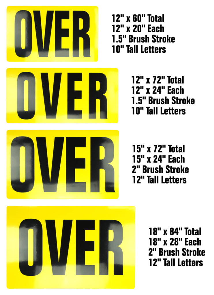 Magnetic Over Size Load Sign 3 piece – Oversize Warning Products
